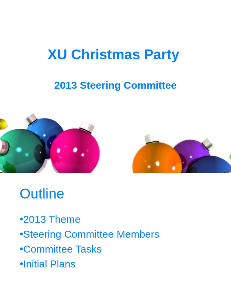 XU Christmas Party 2013 Planning Guide | PDF