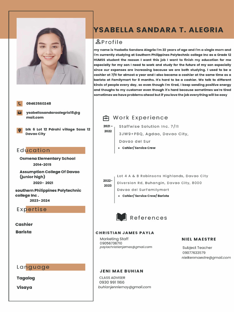 White Simple Student Cv Resume | PDF