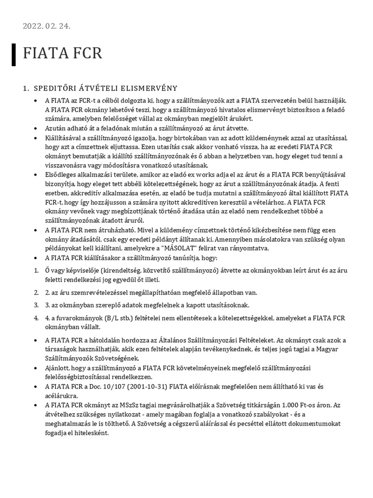 Fiata FCR | PDF