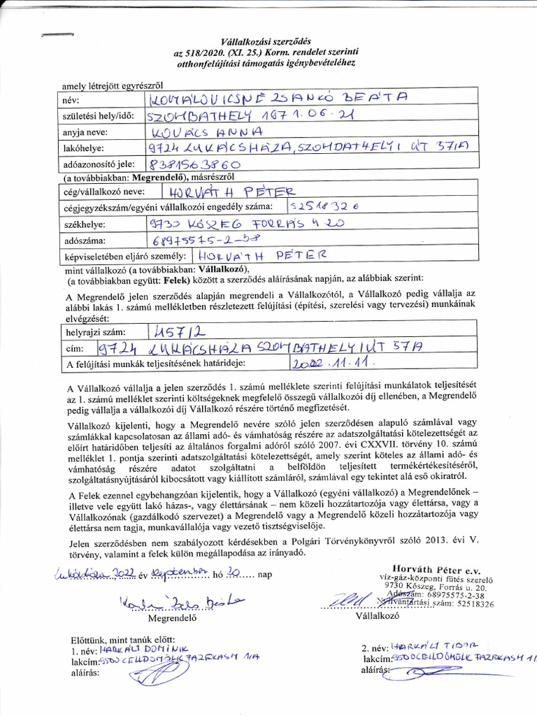 Vallalkozoi szerzodes vizvezetek | PDF