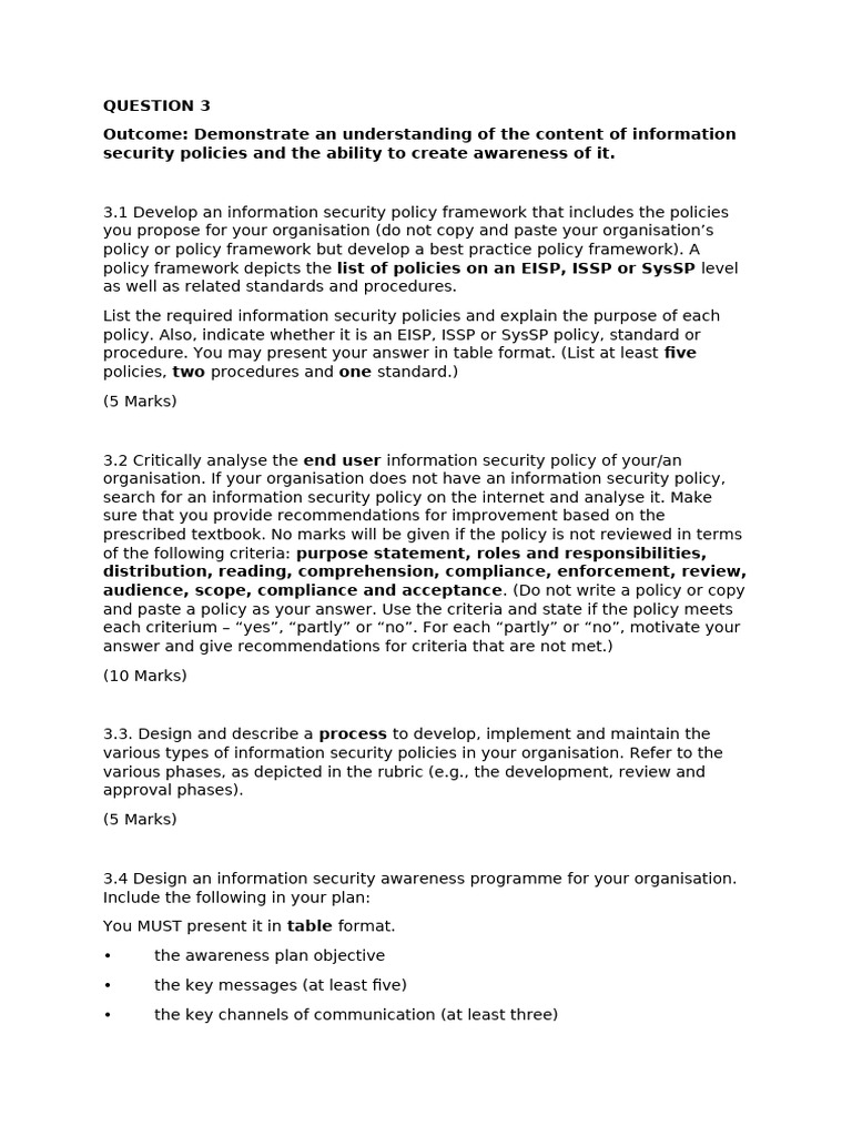 Security Questions - Remaining Questions | PDF | Information Security ...