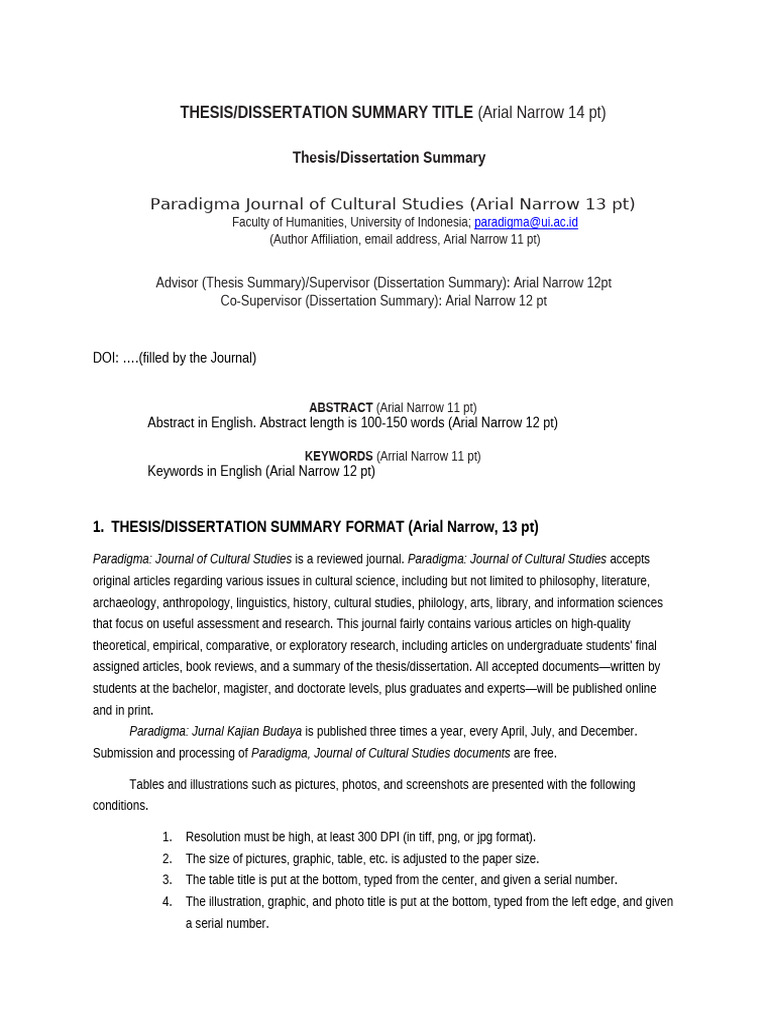 thesis_dissertation_summary | PDF | Thesis | Citation