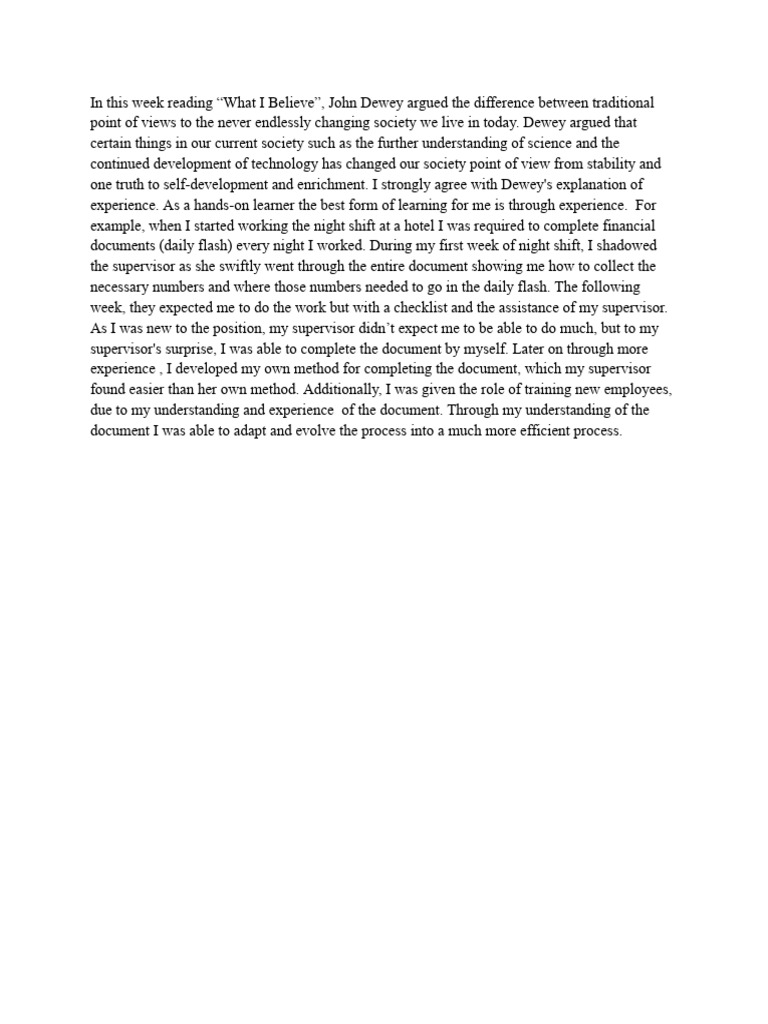 Dewey Short Paper | PDF