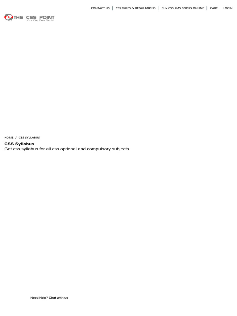 CSS Exam Prep Resources | PDF