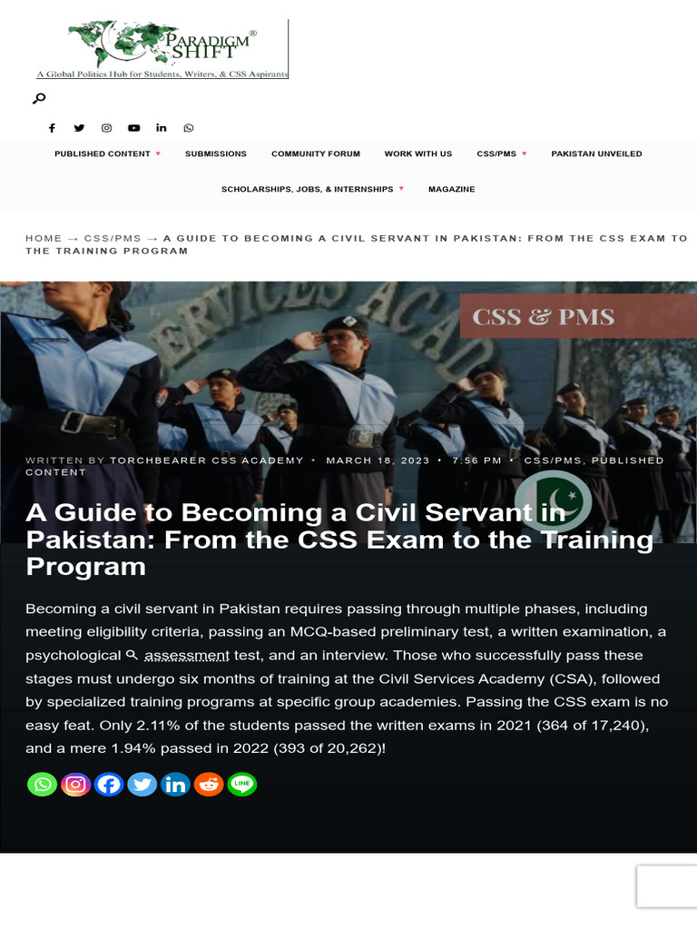 CSS Exam Guide for Pakistan Civil Servants | PDF | Multiple Choice ...