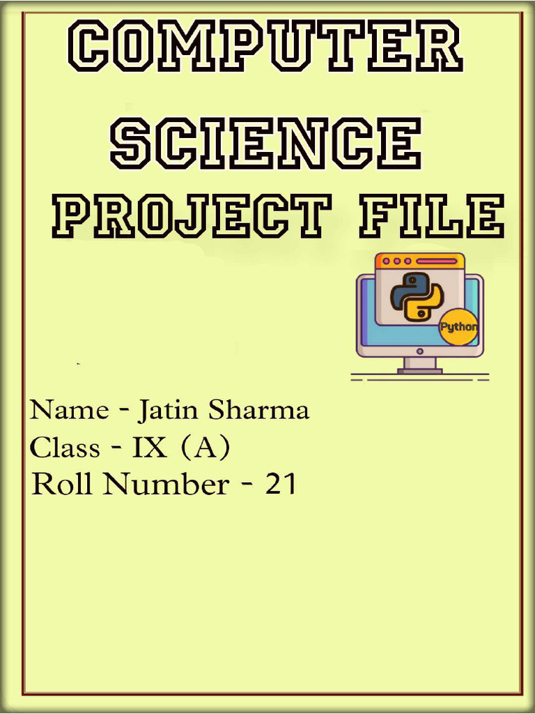 Jatin Project File | PDF