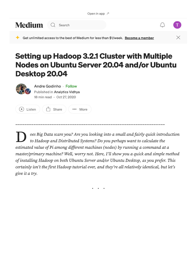 Hadoop Multi Node Reference | PDF
