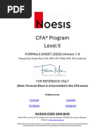 Salt Cfa Level 2 Formulasheet 2025 | PDF | Errors And Residuals | Regression Analysis