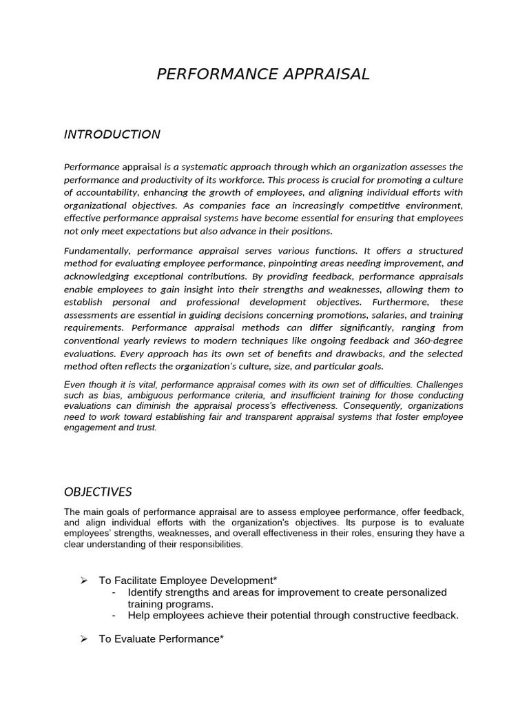 Performance Appraisal | PDF | Performance Appraisal | Business