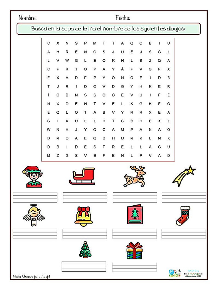 Sopa de Letras Navidad | PDF