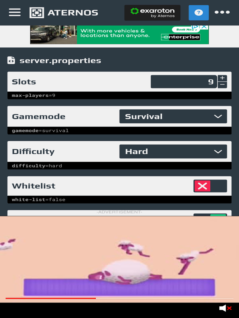 Aternos Server Configuration Guide | PDF