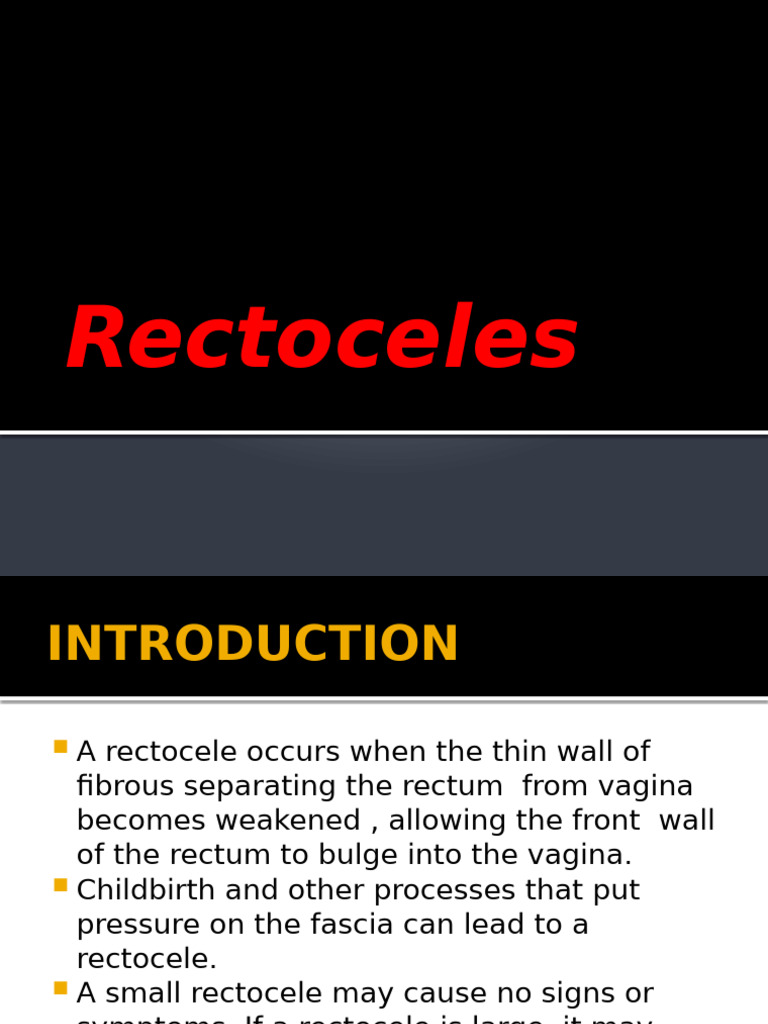 RECTOCELES | PDF