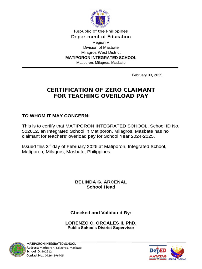 certification of no claimant | PDF