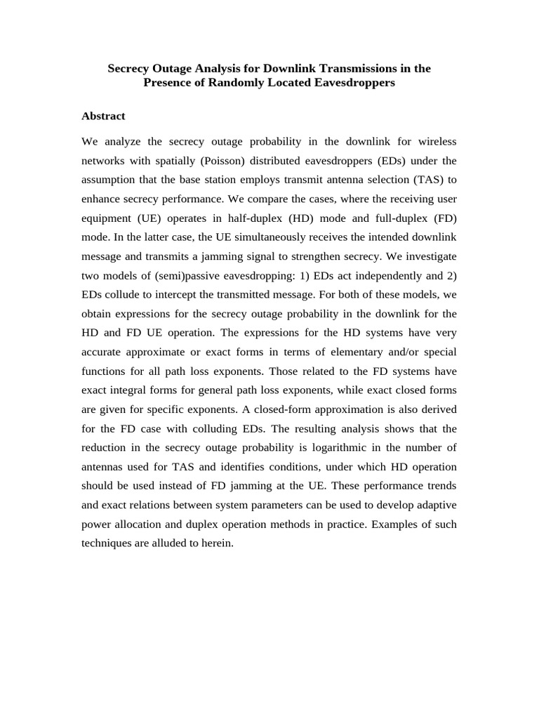 04 - Secrecy Outage - Leena | PDF