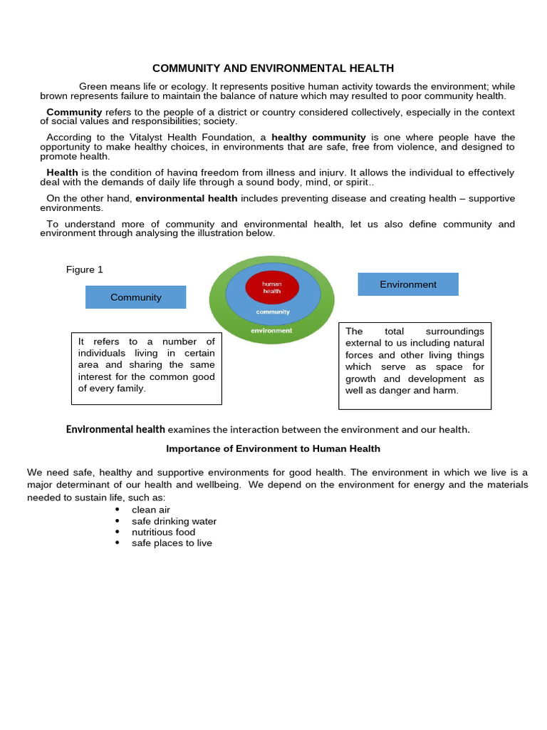 Community and Environmental Health Insights | PDF | Environmental ...