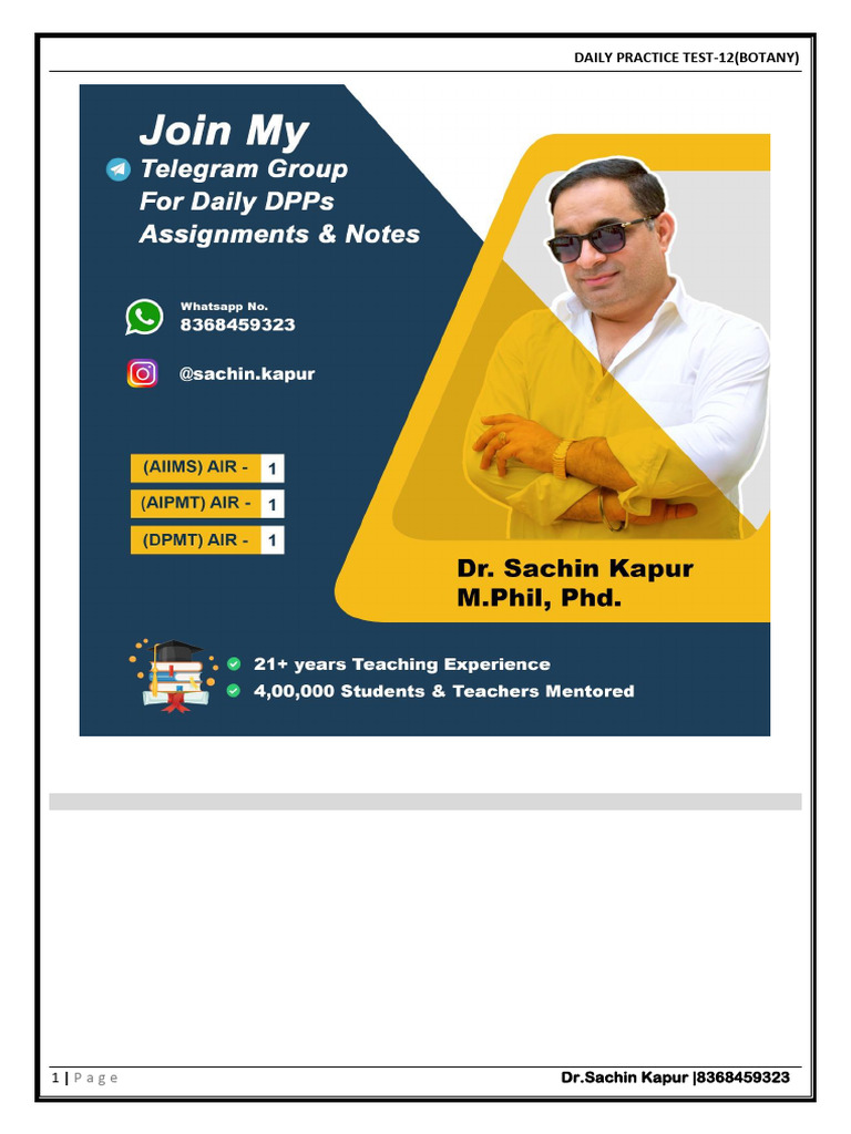 Cell Division Practice Test Answers | PDF