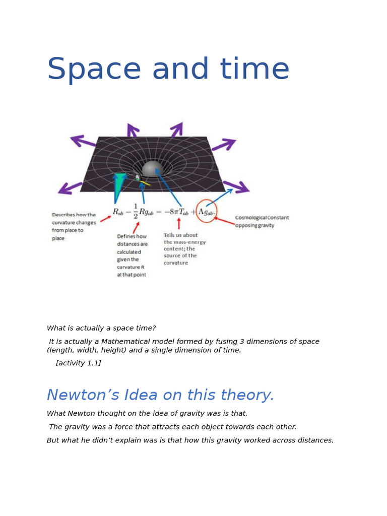 Understanding Space-Time and Gravity | PDF