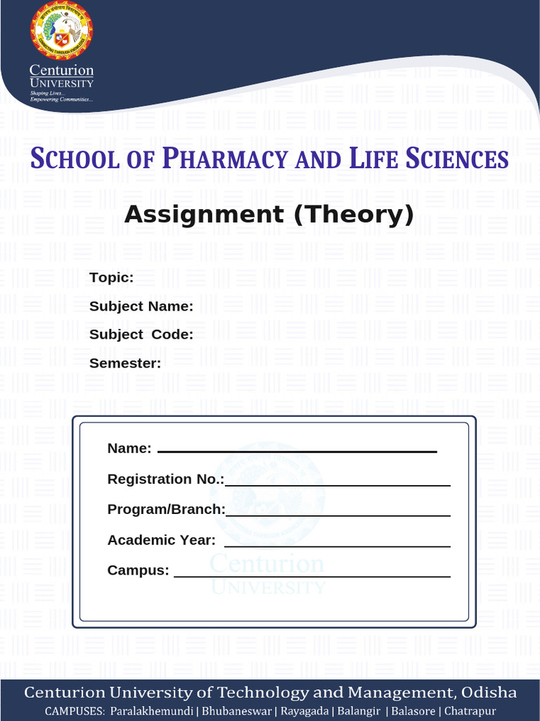 Pharmacy Assignment Guidelines | PDF