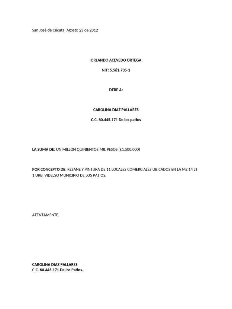 Cta de Cobro Resane y Pintura 11 Locales | PDF