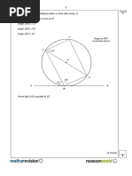 Circle Theorems Exam Questions Guide | PDF | Circle | Angle