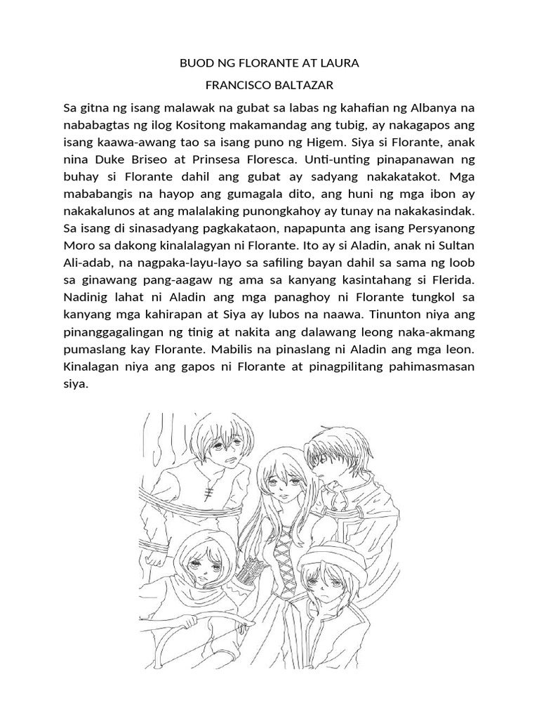 BUOD NG FLORANTE AT LAURA | PDF