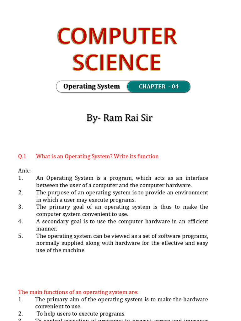 Understanding Operating Systems Functions | PDF | Computer Virus | Process (Computing)