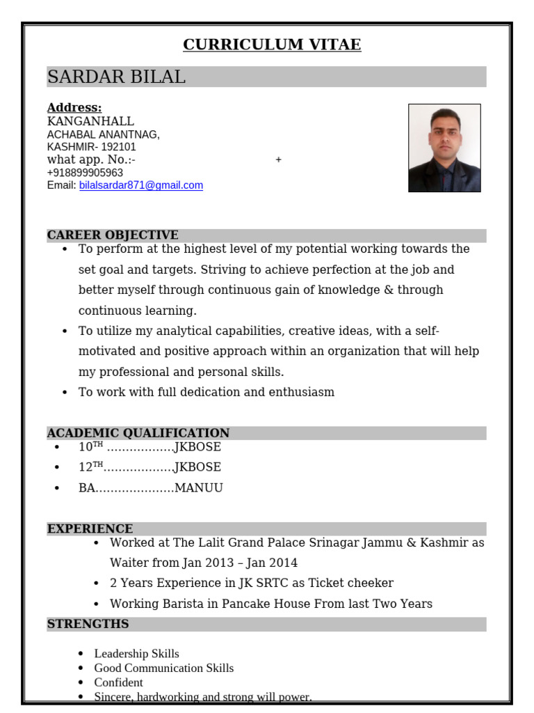 Sardar Barista | PDF