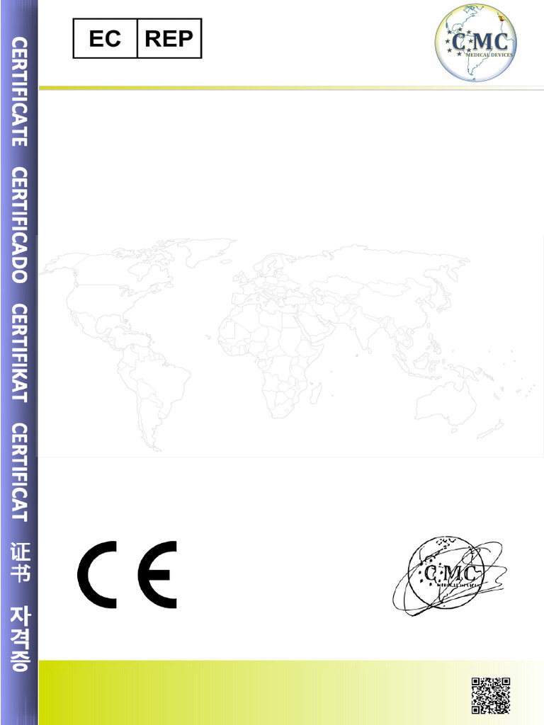 EC Rep Certificate for Medical Devices | PDF | Medical Device