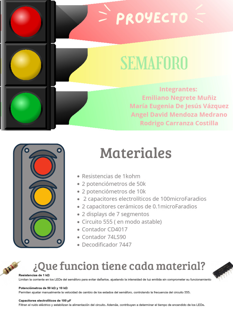 Semaforo | PDF | Red eléctrica | Diodo emisor de luz
