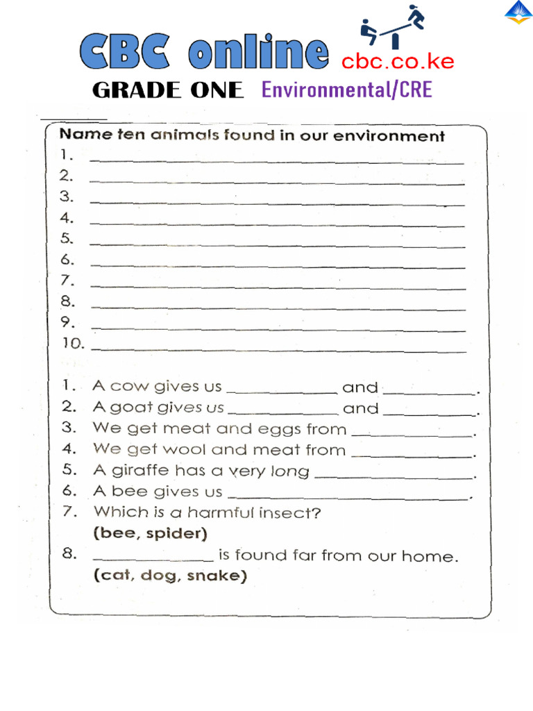 Environmental Grade 1 | PDF