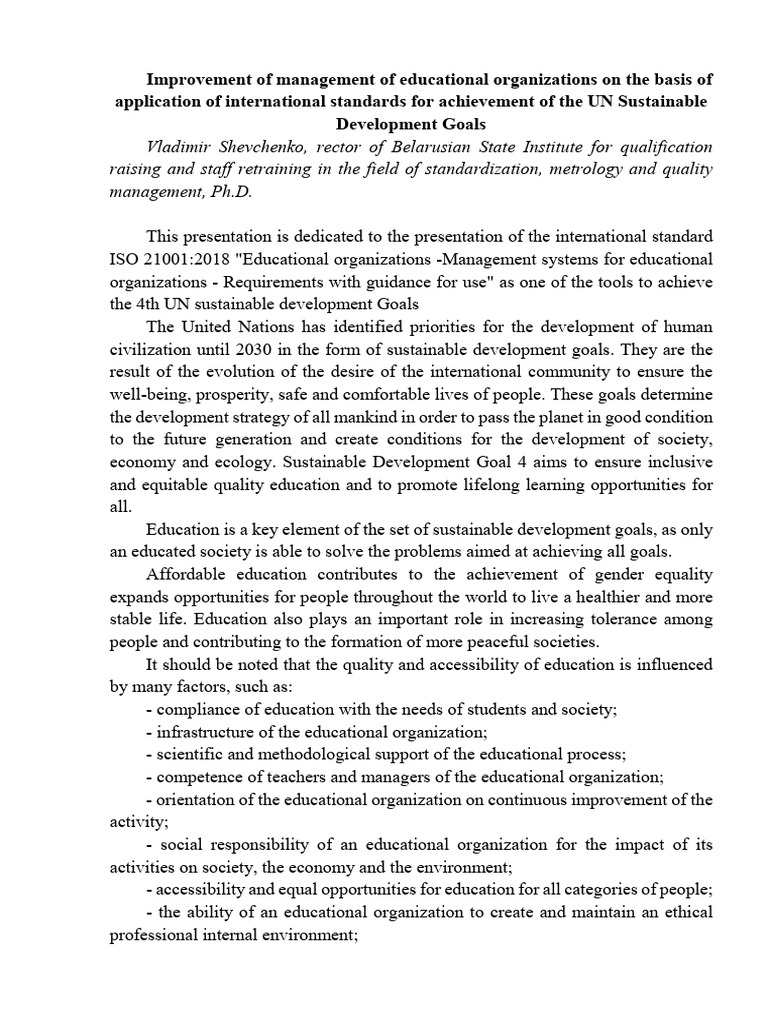 21pm 10 Vladimir Shevchenko Speech | PDF | International Organization ...