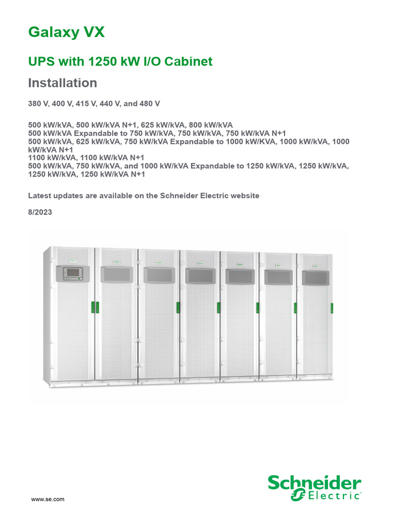 UPS Galaxy VX | PDF | Safety | Mains Electricity
