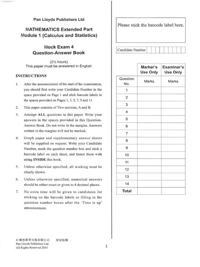 Mock Exam 4 | PDF