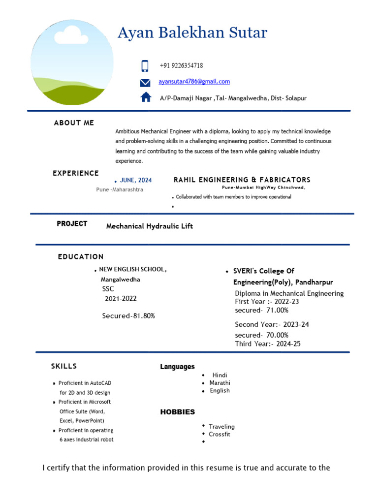 Ayan Resume | PDF | Learning | Cognition