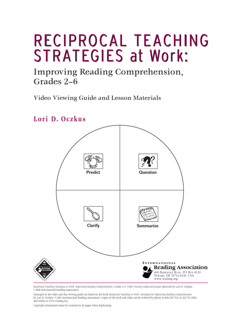 Reciprocal Teaching Strategies at Work Oczkus | PDF | Reading ...