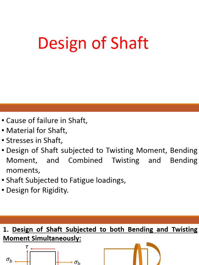 L-22 Design of Shaft Student | PDF | Bending | Physical Sciences