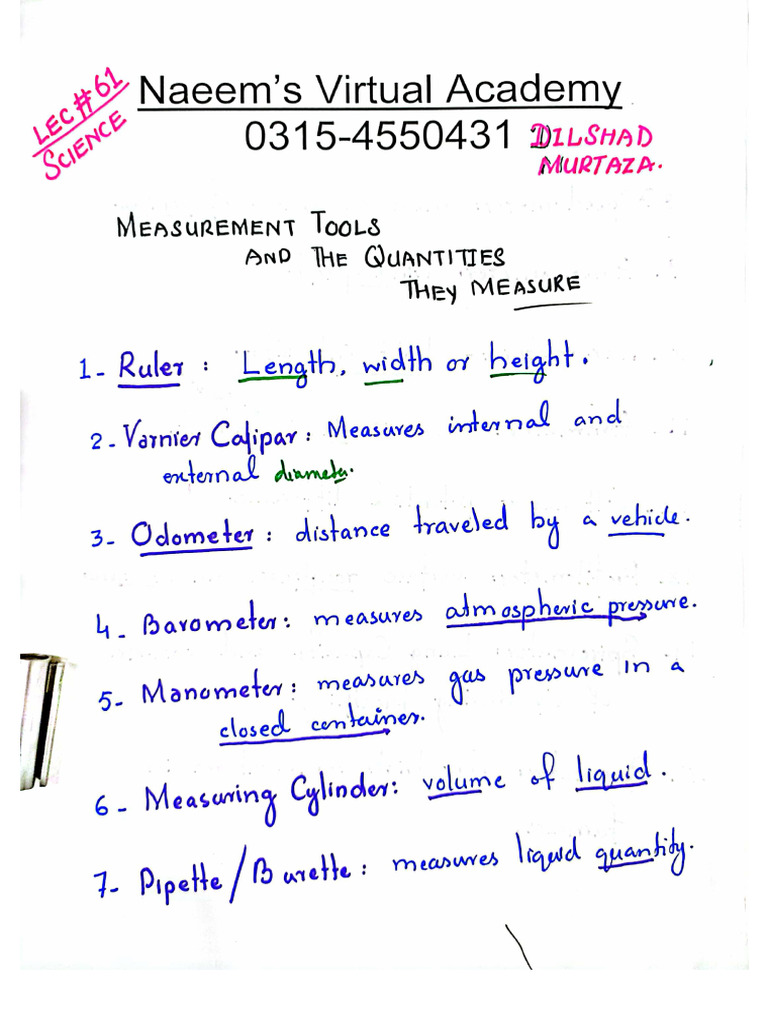 Lect #61 - Measuring Instruments | PDF