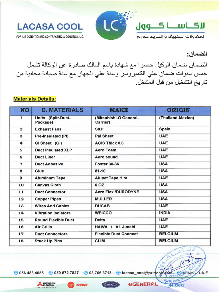AC Materials Approved | PDF