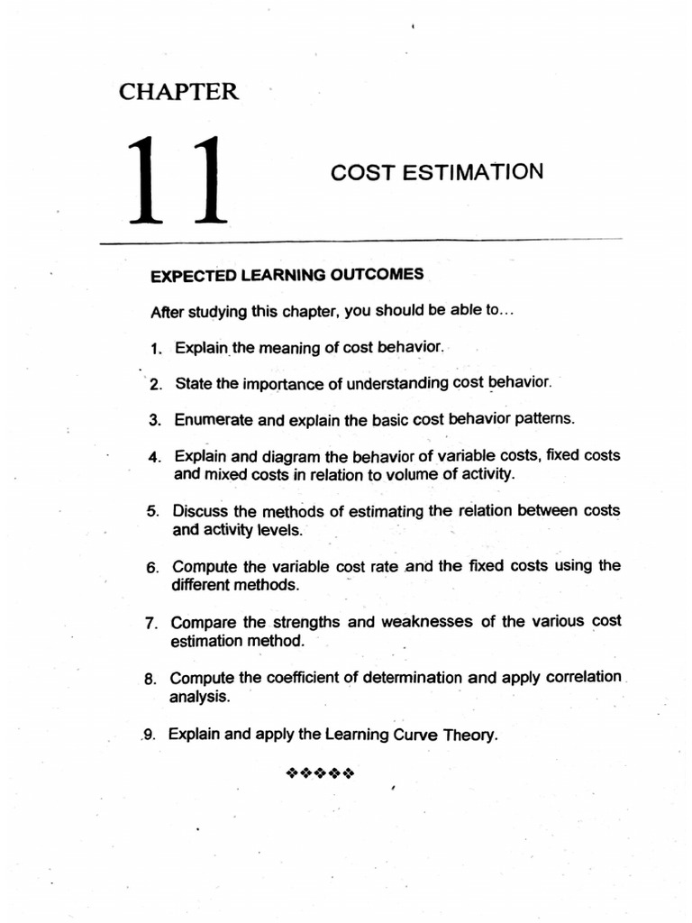 CH11 Cost Estimation | PDF