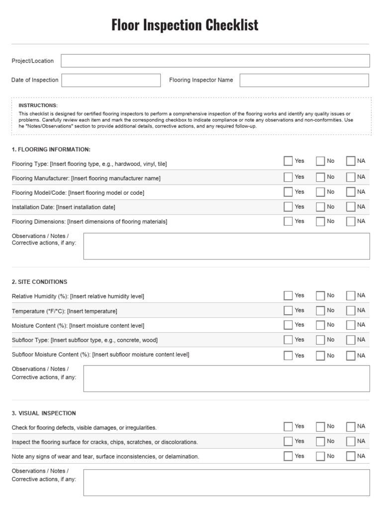 Floor Inspection | PDF | Flooring | Building Engineering