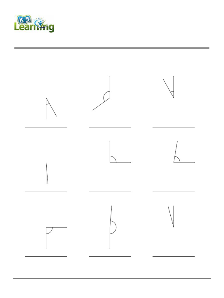 Measuring Classifying Angles A | PDF