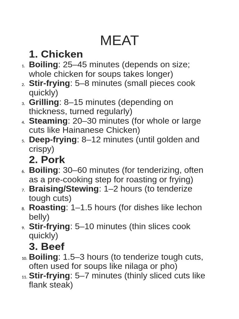 MEATS | PDF | Stir Frying | Thai Cuisine