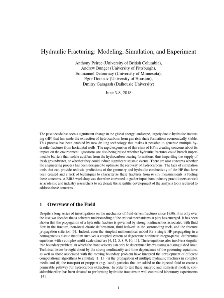 Hydraulic Fracturing Modeling, Simulation, and Experiment-2018 | PDF | Fracture | Finite Element ...