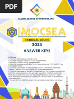 Isocsea Sample Paper Answer Key | PDF
