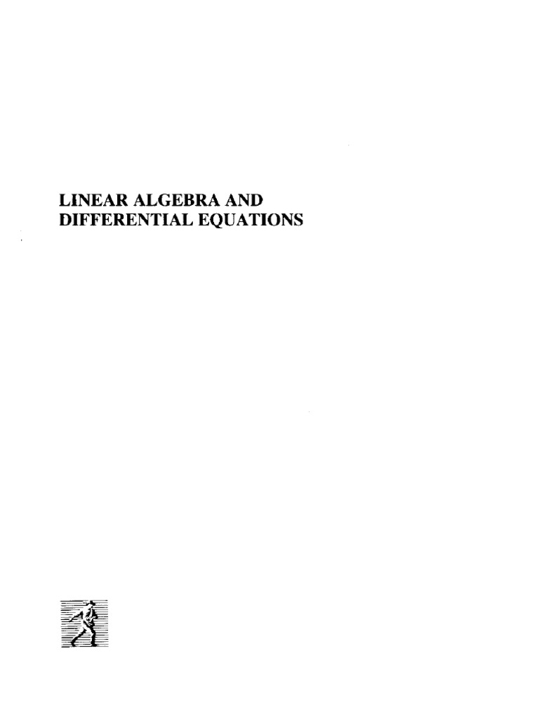 Linear Algebra and Differential Equation, By: Baker | PDF