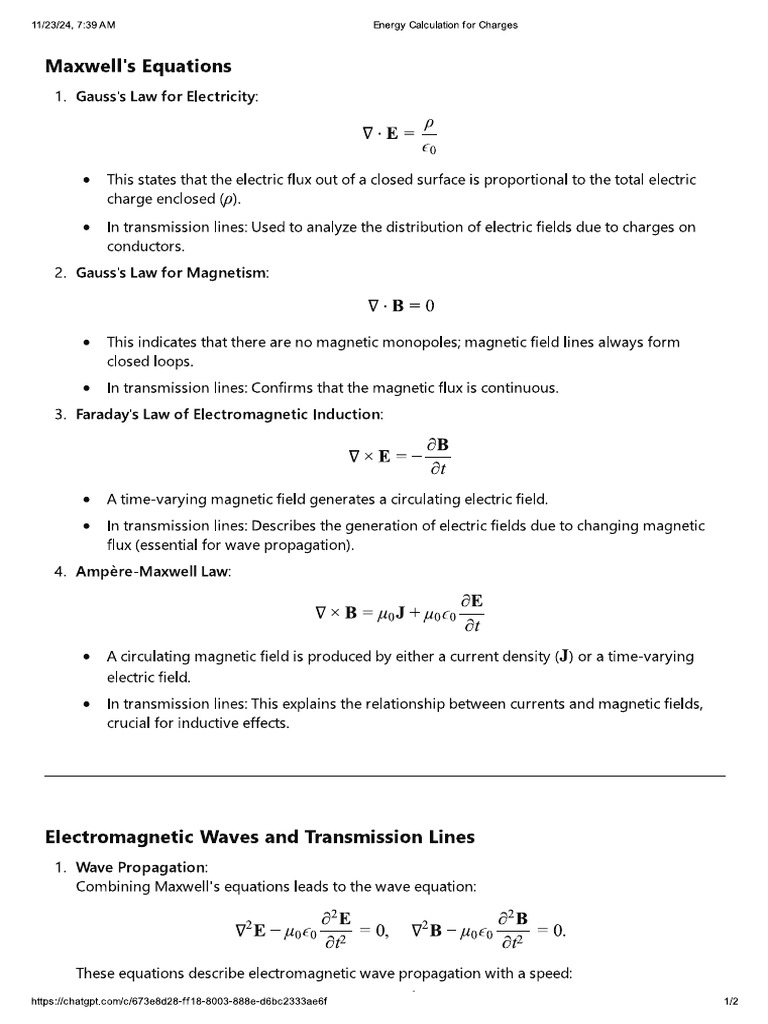 Maxwell's Equations | PDF