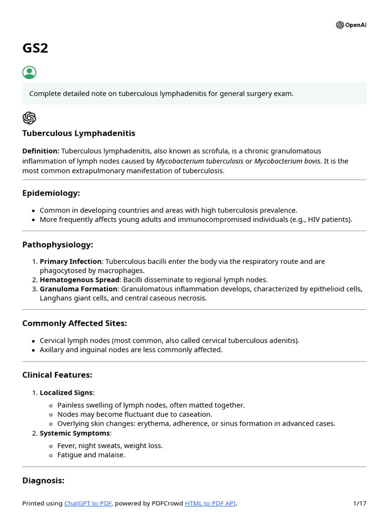 GS2 | PDF | Hepatitis | Tuberculosis