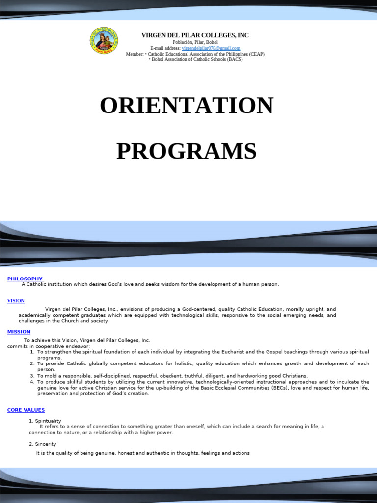 Orientation Program | PDF | Leadership | Learning
