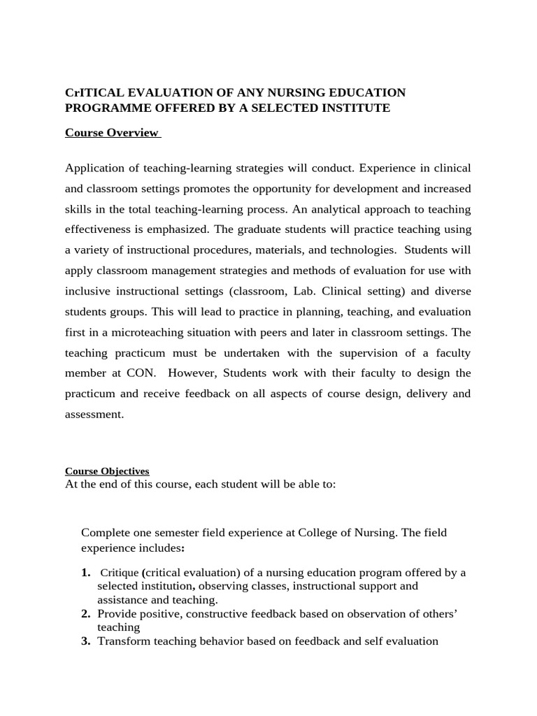 Nursing Education Program Evaluation | PDF | Educational Assessment | Learning