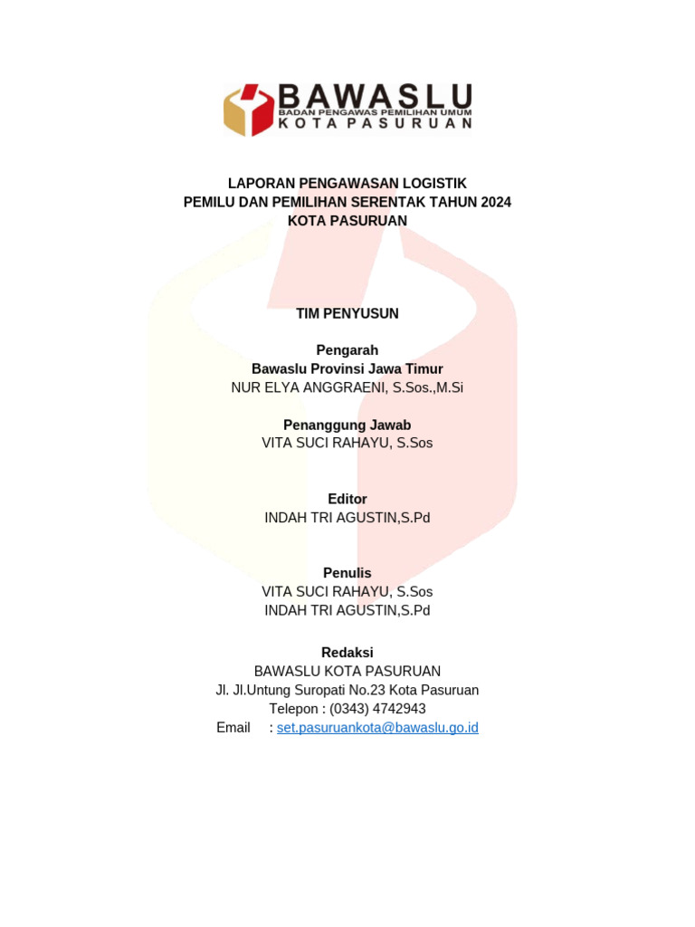 Laporan Pengawasan Logistik 2025 | PDF